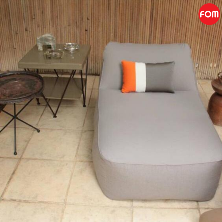 Puff Chaise Beige - FOM Cojines Almohada Puff
