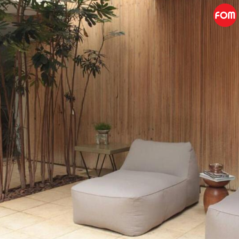 Puff Chaise Beige - FOM Cojines Almohada Puff